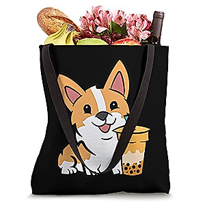 Corgi Dog With Bubble Tea Boba Tea Tote Bag