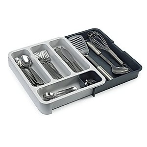 Joseph Joseph 85042 DrawerStore Expandable Cutlery Tray, Gray