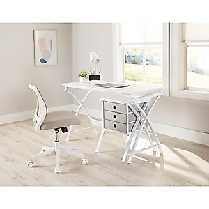 Realspace® Adley Mesh/Fabric Low-Back Task Chair, Gray/White, BIFMA Compliant