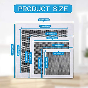WDSHCR Drywall Repair Kit 12 Pieces Aluminum Wall Repair Patch Kit, 4/6/8 inch Fiber Mesh Over Galvanized Plate, Dry Wall Hole Repair Patch Metal Patch with Extended Self-Adhesive Mesh (12 Pcs)