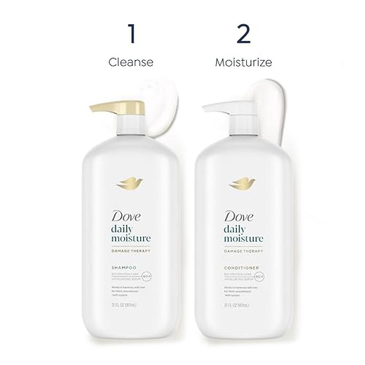 Dove Ultra Care Shampoo Daily Moisture Pack of 4 for Dry Hair Shampoo with Bio-Restore Complex 31 oz