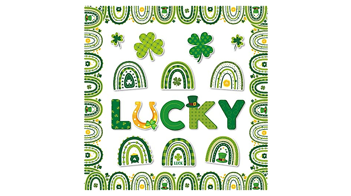 BeYumi Lucky Bulletin Board Decorations - 91Pcs Set
