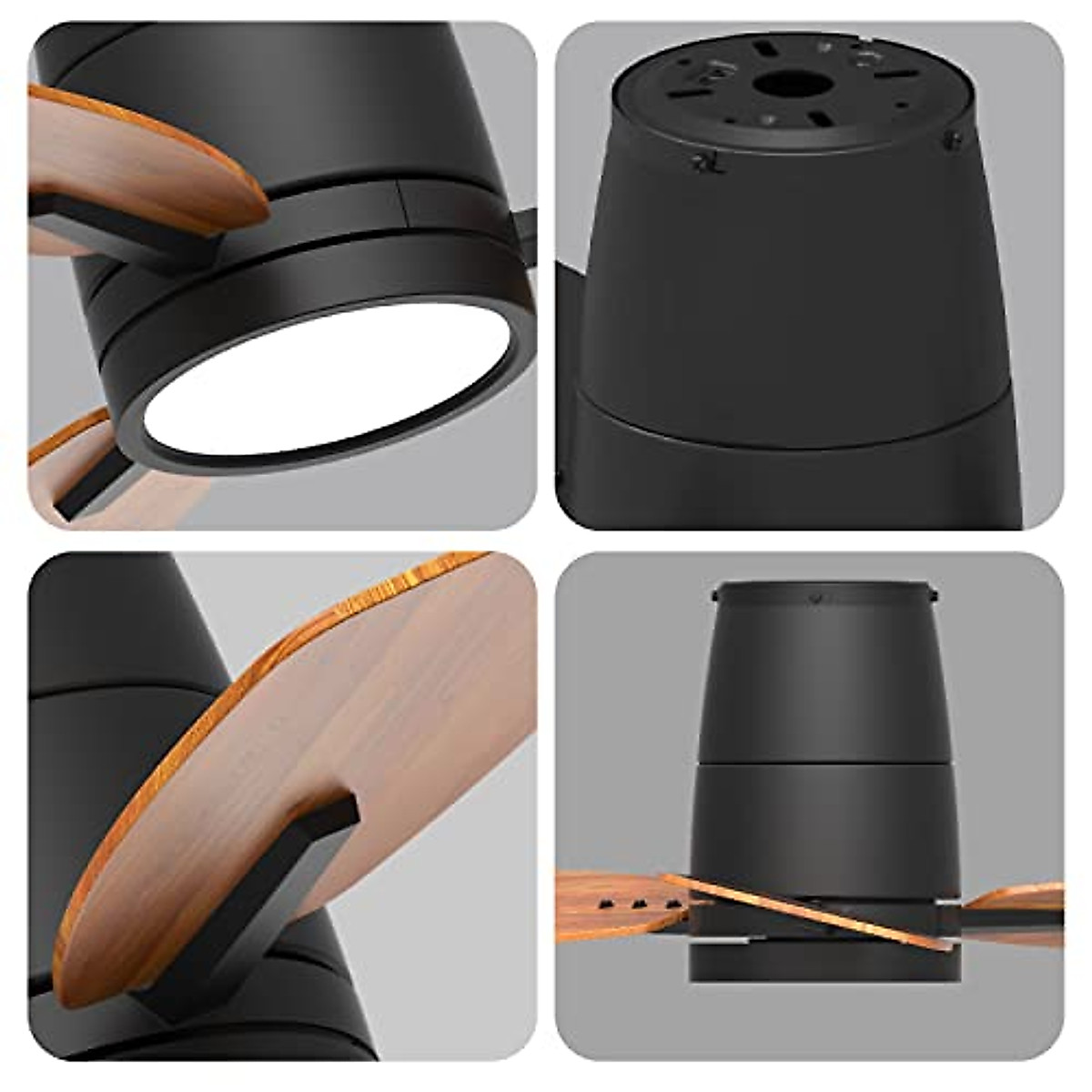 TALOYA Small Ceiling Fan with Lights and Remote Control 30 inch Multifunctional Quiet Fan with Three Color Temperature Light and Reversible Blades