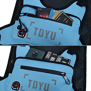 Klykon Chest Bag,Chest Rig Bag Pack Harness Reflective Utility Light Bags Fashion for Men Women Night Running Exercise Hiking Blue