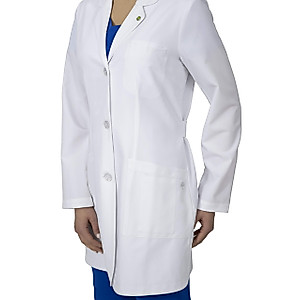 Healing Hands Lab Coat Women 4 Pocket Mid Length 5101 Fiona Womens Lab Coat The White Coat Modernist Collection White S