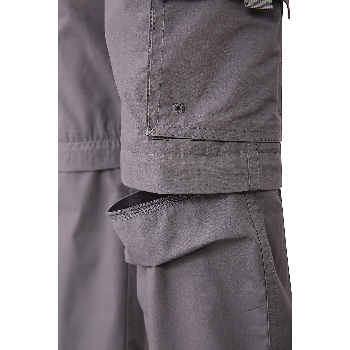 Mountain Warehouse Active Kids Zip Off Hiking Pants - Boys & Girls Dark Grey 9-10 Years
