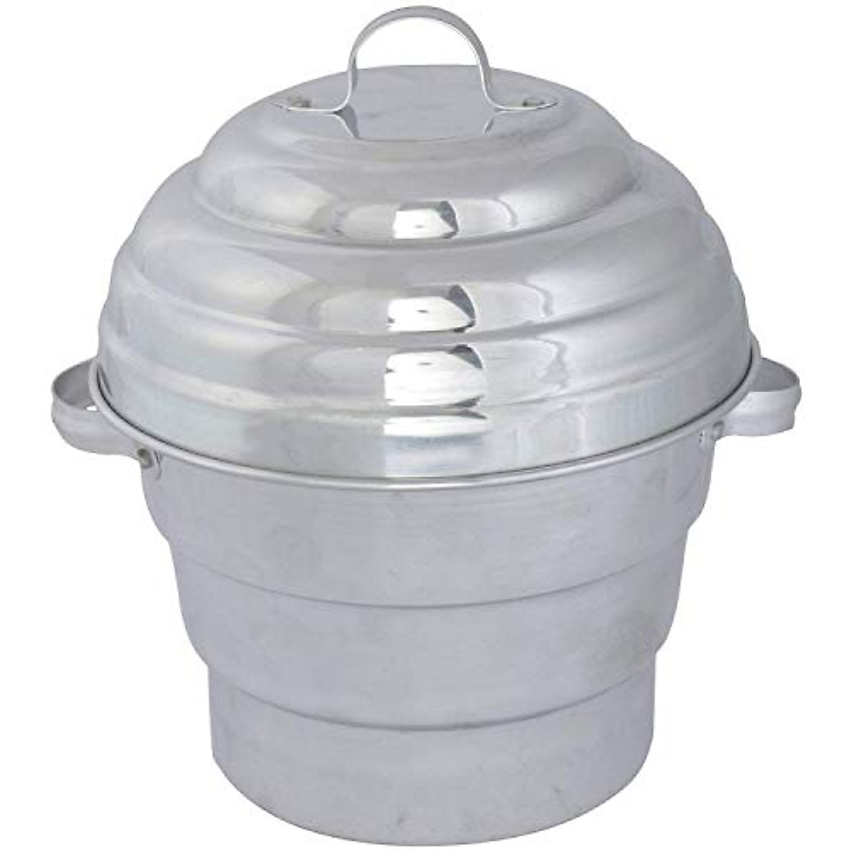 Kansara Idli Cooker Aluminium Traditional and Standard Idli Maker (Total 6 Plates), Color - Silver