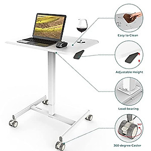 SMUG Standing small-106-WHITE Laptop Desk, 19''x26'', White