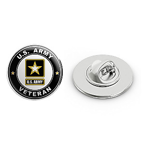 U.S. Army Veteran Metal 0.75" Lapel Hat Pin Tie Tack Pinback