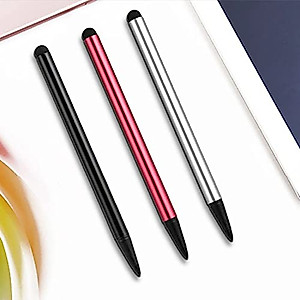 Capacitive and Resistive Stylus Pen(3pcs) Universal High Sensitive & Precision Capacitive Disc Tip Touch Screen Pen Stylus, 2 in 1 Touch Screen Pen Fits for iPhone iPad Samsung Tablet Phone PC & Other