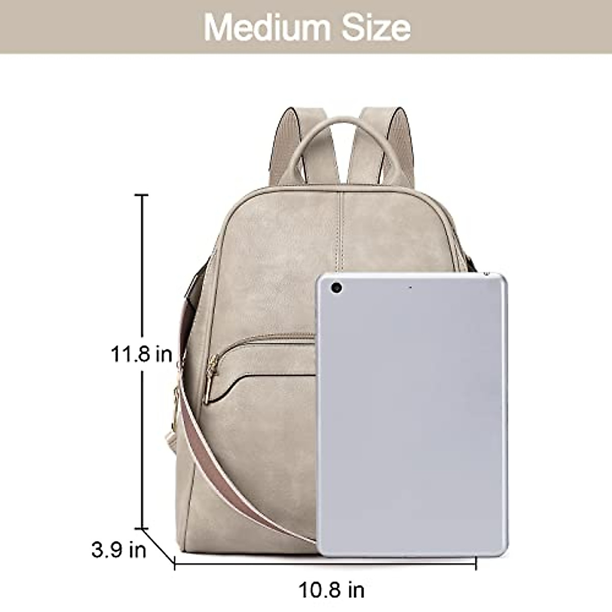 CLUCI Backpack Purse for Women Leather Convertible Bookbag Purses Travel Ladies Designer Daypack Shoulder Bags