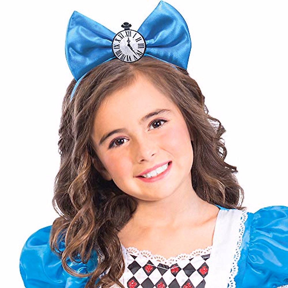 Amscan Multicolor Miss Wonderland Costume Set (Medium 8-10) - Includes Dress & Headband - Perfect for Parties, Role Play & Teatime Fun