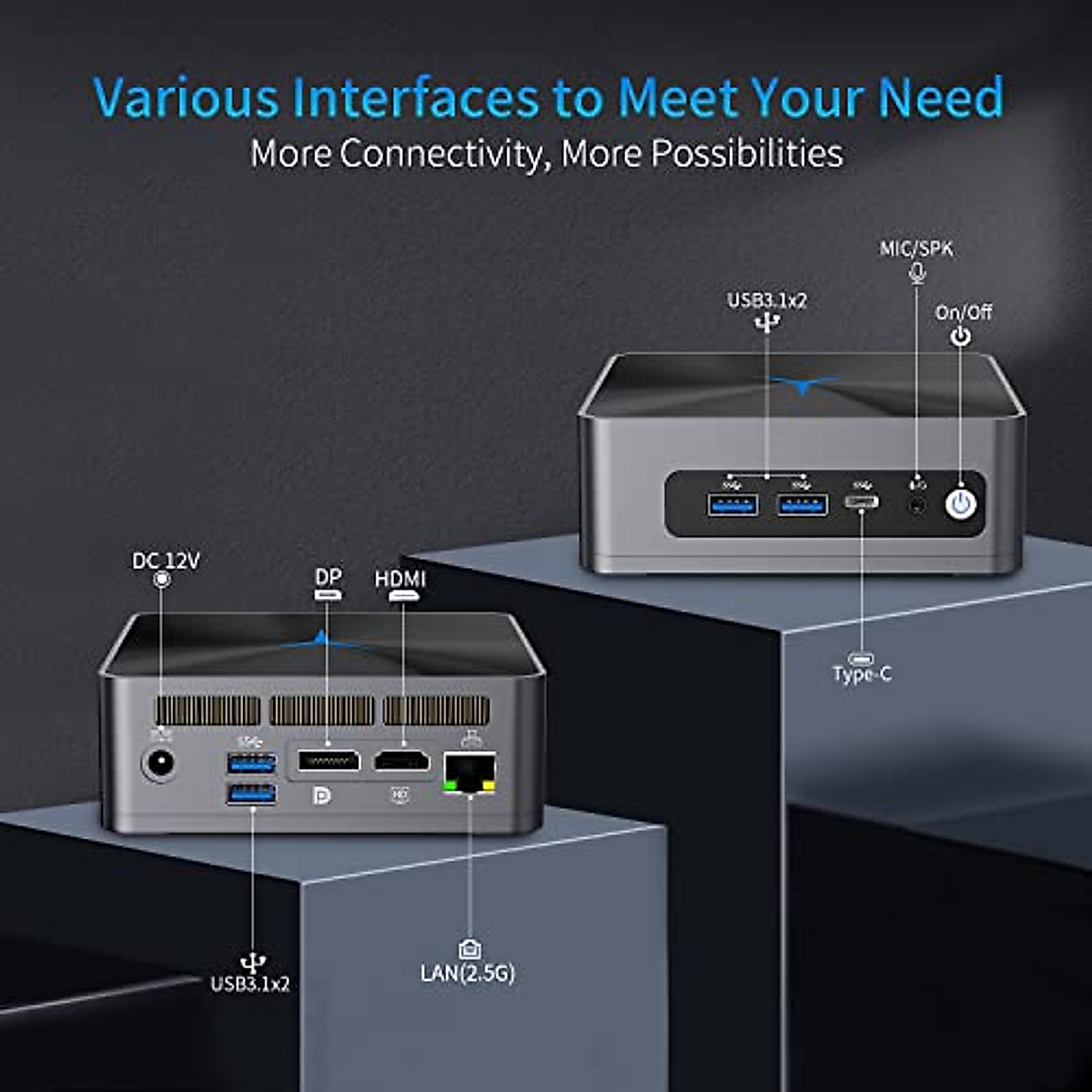 YLIMPC M3 i7 Mini PC, Intel i7 10810U 10th Gen 6-Core Processor up to 4.9GHz, 16GB RAM 500GB SSD Windows 11 Pro Small Desktop Computer with 2.5Gbps LAN/Bluetooth 5.0/WiFi/HDMI/DP/4K UHD Graphics
