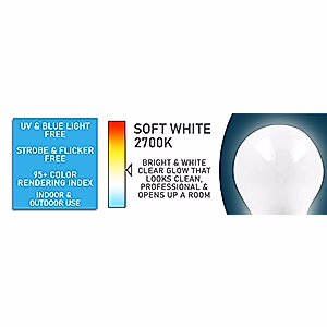 Mandala Crafts Rough Service Appliance Light Bulbs 60-Watt Light Bulbs - Dimmable E26 A19 Bulb Pack of 6 - Appliance Frosted Incandescent Light Bulbs 60 Watt Soft White