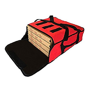 Pizza Delivery Red Bag Thick Insulated - Holds up to Two 16" or 18" Pizzas | Thermal Bags Inc