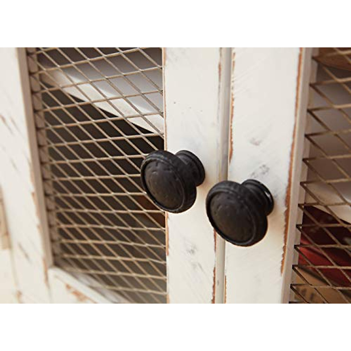 Signature Design by Ashley Wystfield Farmhouse End Table with Storage, Distressed White & Brown Finish