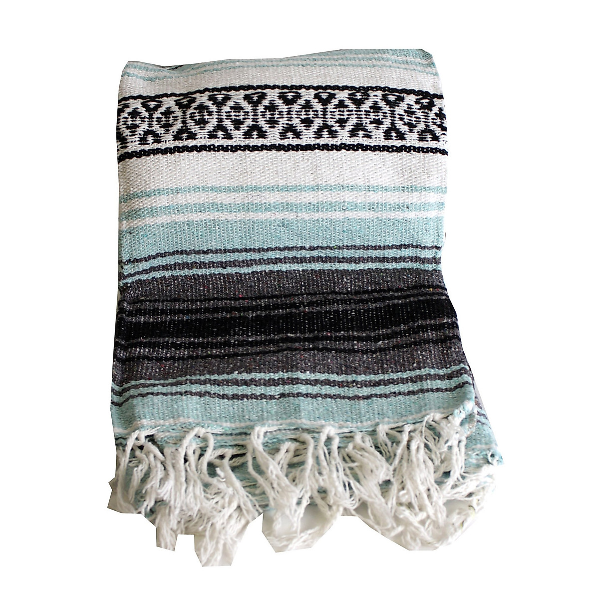 Canyon Creek Authentic Mexican Yoga Falsa Blanket (Sea Green)