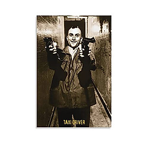 Thriller Movie Posters, Taxi Driver 1976, Room Restaurant Office Bar Wall Decor Art (2) Canvas Painting Wall Art Poster for Bedroom Living Room Decor 12x18inch(30x45cm) Unframe-Style-3