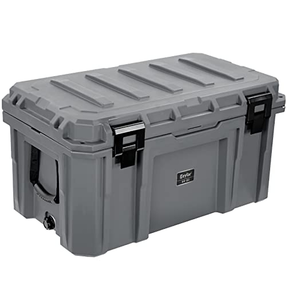 Eylar SR-90 Large Crossover Overland Cargo Case, Equipment Hard Case, Roto Molded, Stackable with Pad-Lock Hasp, Strap Mountable, TSA Standard, IPX4 Rated, 90 Liters (Gray)