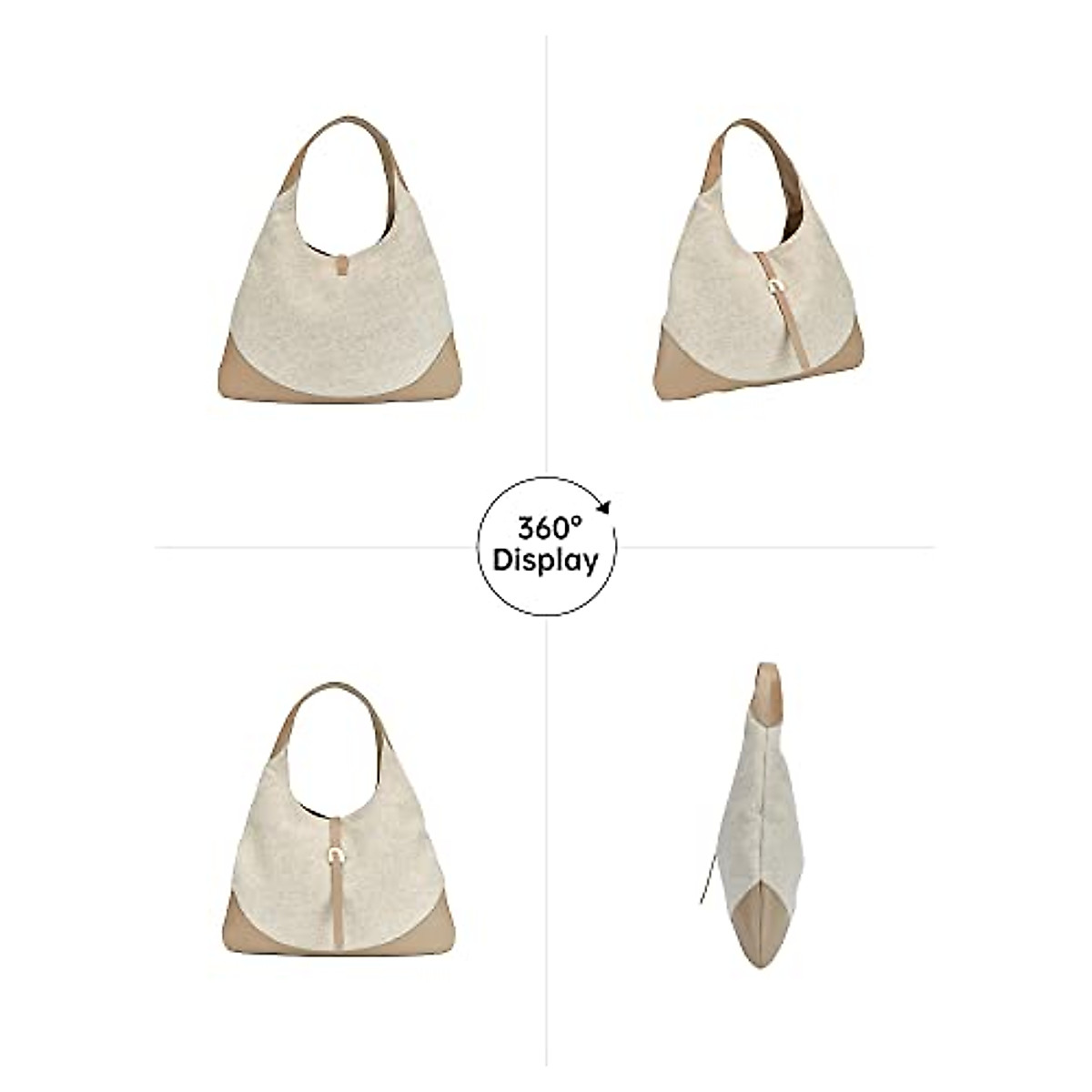 Amazing Song Leather Hobo Bag for Women, Shoulder Tote bag Soft Luxury Leather Genuine Designer Handbag with Inner Purse