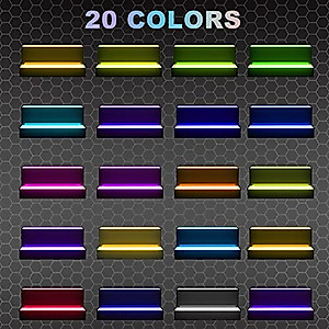 Oarlike LED Liquor Bottle Display Shelf 40 in 2 Step Acrylic Lighted Bar Shelf W/RF Remote Controller Home Commercial Bar Countertop Display Stand