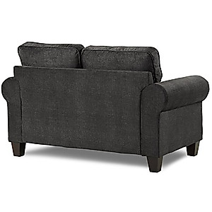 Homelegance Cornelia 63" Fabric Loveseat, Dark Gray