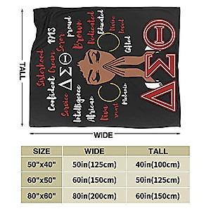 Sorority Gifts Throw Blanket Ultra Soft Fleece Blanket Lightweight Bed Air Conditioner Blanket Quilt Durable Home Decor Blanket Sofa Blanket for All Seasons,50"X40"
