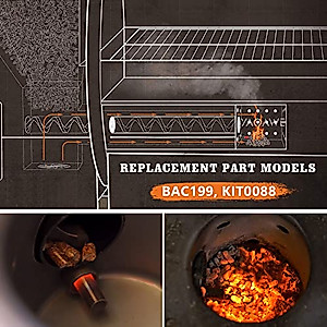 YAOAWE Fire Burn Pot and Hot Rod Igniter Kit Replacement Parts for Traeger and Most Pit Boss Pellet Grills, Compatible with Pellet Pro & Z Grills Wood Pellet Grill BBQ Smoker