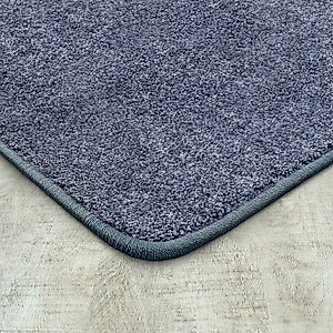 Joy Carpets Endurance Solid Colored Area Rug in Color Glacier Blue, 12' x 6'