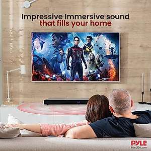 Pyle PSBV630HDBT Home Theater Speakers, TV Sound Bar Sound Base Bluetooth Wireless Speaker