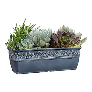 Classic Home and Garden 9408CP3D-238 Set of 3 8" Round Corinthian Planter, Oil Rubbed Bronze