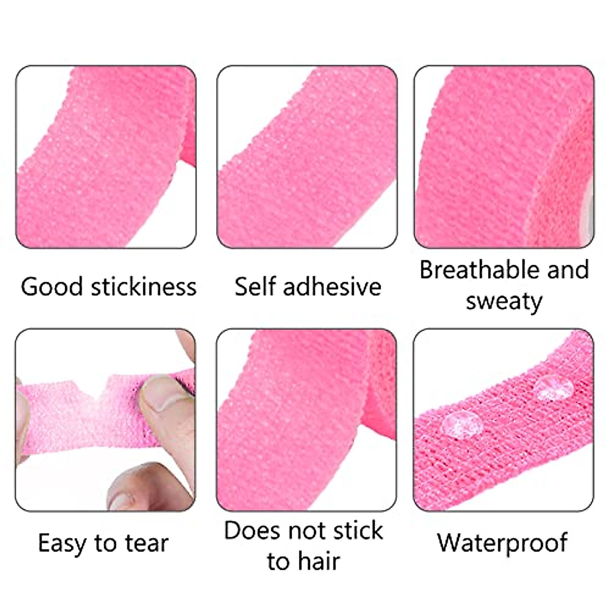 Self Adhesive Bandage, 1 Inch X 2 Yards Flexible Cohesive Bandage for Sports Injury for Fingers
