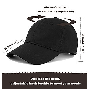 Durio Womens Baseball Caps Cute Baseball Hat Summer Sun Visor Hats Baseball Cap Men Adjustable Baseball Hats for Women Black One Size