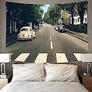 F-FUN SOUL Classic Music Poster Tapestry, Large 80x60inches Soft Flannel, Walk on The Street Reto Photo Wall Hanging Tapestries for Living Room Bedroom Decor Music Party Banner GTZYFS70