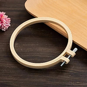 VITKSTAR Embroidery Hoop 5pieces 3 inch to 8 inch Plastic Embroidery Hoop Set Circle Cross Stitch Hoop for Embroidery and Cross Stitch (Multicolour) (Multicolour) (Light Yellow)