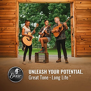 Elixir Strings, Acoustic Guitar Strings, Phosphor Bronze with NANOWEB Coating, Longest-Lasting Rich and Full Tone with Comfortable Feel, 6 String Set, 3 Pack, Medium 13-56