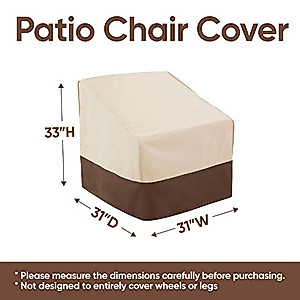 loriano Patio Furniture Covers Set, 3 Piece Outdoor Furniture Cover Waterproof, 600D Heavy Duty Lawn Furniture Covers Set