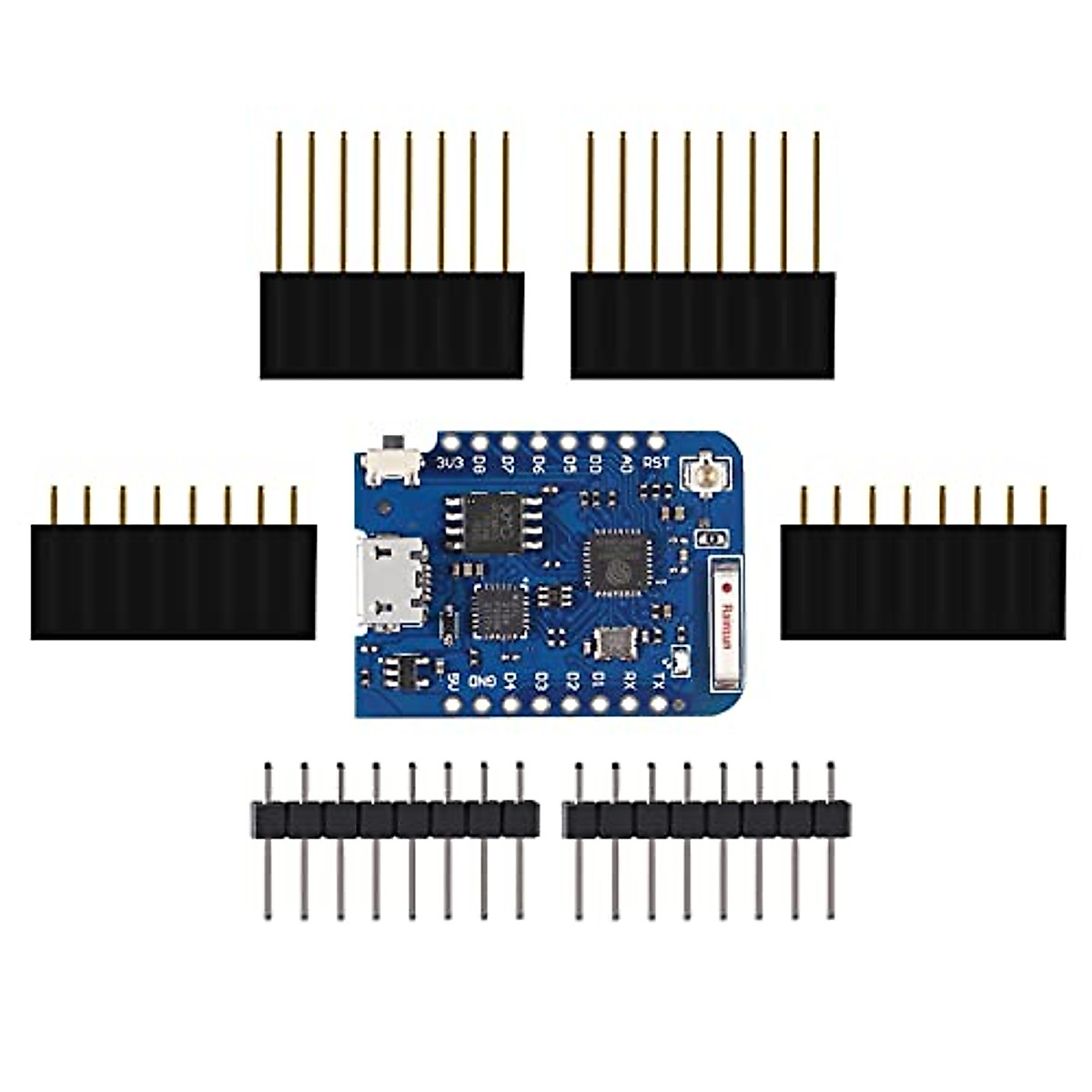 AITRIP 2PCS D1 Mini Pro 16M Bytes External Antenna Connector NodeMCU Based ESP8266 ESP-8266EX CP2104 WiFi Development Board for WeMos