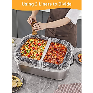 SMARTAKE Electric Roaster Liners, 10 Count Disposable Roaster Liners, Fits 16, 18, 22 Quart Roasters, Roaster Pan Oven Liners Plastic Cooking Bags for Instant Cleanup, 18 x 34 Inch