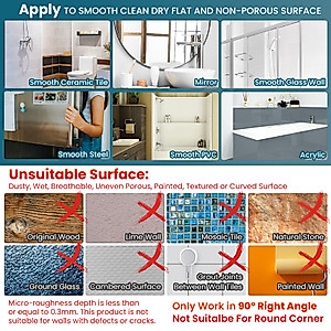 TAILI Suction Cup Shower Shelves 2 Pack, Drill-Free Removable Corner Shower Caddy with Hooks, Heavy Duty Stainless Steel Shower Basket Organizer for Bathroom, Rustproof Shower Rack, Black