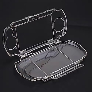 KlsyChry Transparent Hard Shell Case Cover Compatible with PSP 2000/3000, Replacement Protective PSP 2000 3000 Crystal Clear Housing Case