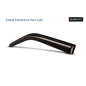 CLIM ART Incredibly Durable Rain Guards for Ford Transit 2014-2024, Original Tape-on Window Deflectors, Vent Deflector, Vent Window Visors for Cars, Dark Smoke, Car Accessories, 2pcs - 414127LP