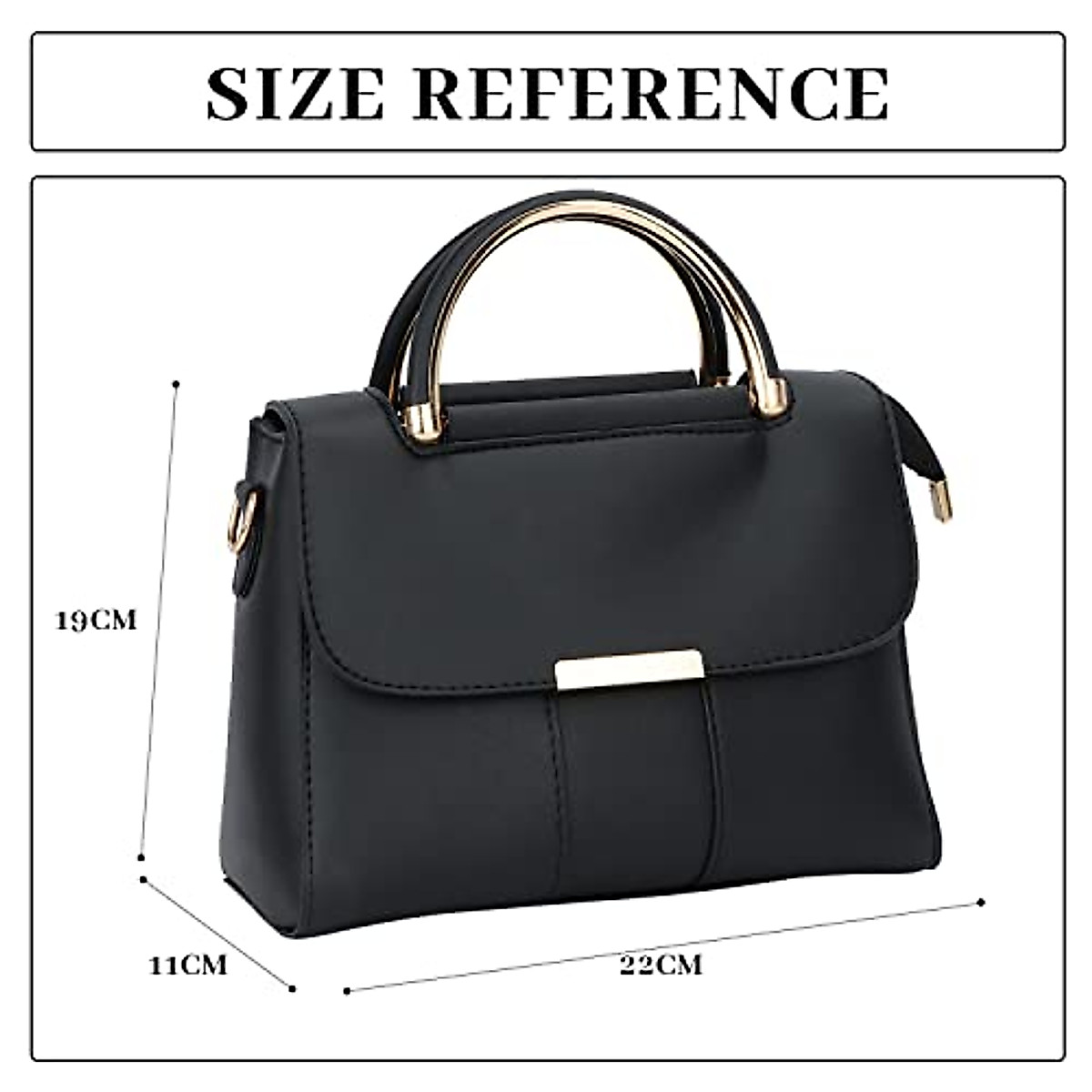 KUANG! Fashion Handbags Purses for Women Top Handle Satchel PU Leather Shoulder Bags Small Tote Bag