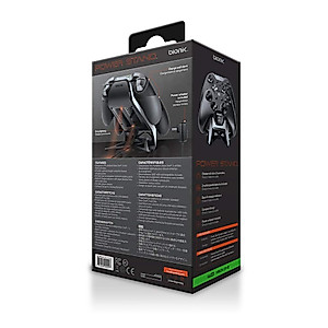 Bionik Power Stand Xbox Controller Charger Station: Store and Fast Charge 2 Wireless Xbox One/S/Elite Controllers, Power Adapter and 2 Battery Packs Included, Back Lit Status Indicators