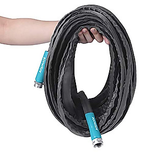 Aqua Joe AJFJH100-58-PRO FiberJacket Non-Expanding Kink-Free Garden, RV, Marine and Camper Hose, Ultra-Lightweight, Drinking Water Safe, 100-Foot x 5/8-Inch
