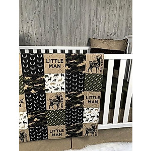 Baby Boy Hunting Quilt, Baby, Camo, Woodland, Deer, Buck, Deerly Loved, Baby Bedding, Crib Bedding, Babylooms