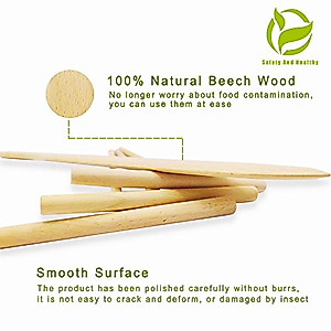 Prowithlin 4 Piece Crepe Spreader and Spatula Set, Crepes Maker Made Of 100% Natural Beech Wood, 12" Crepe Spatula and 4.7" Crepe Spreader, Crepe Pan Dosa Pan Accessories Crepe Tools