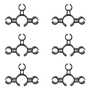 ZRM&E Three Holes Champagne Bottle Sparkler 6PCS Champagne Bottle Clips with Three Holes for Bottle Service,Triple Holder Wine Bottle Candle Safety Clips