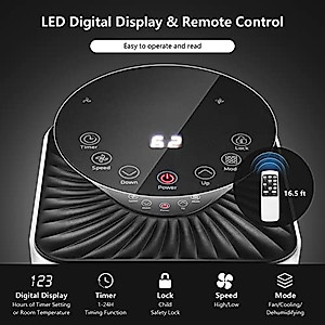 PETSITE Portable Air Conditioner, 3-in-1 AC Cooling Unit Dehumidifying, Fan & Air Cooler Function, Remote Control, Window Kit Included (8000BTU, White)