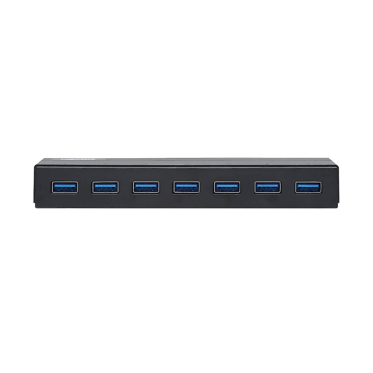 Tripp Lite 7-Port USB-A Mini Hub - USB 3.2 Gen 1, Up to 5 Gigabits per Second, Plug-and-Play No Software Needed, International Plug Adapters for UK, EU, & Australia - 1-Year Warranty (U360-007-INT)